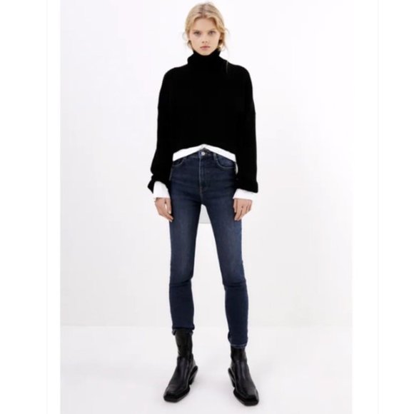 Zara | Jeans | Zara Dark Wash Warm Hi Rise Skinny Jeans | Poshmark